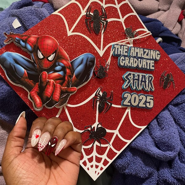 Custom Spider Graduation Cap Topper, Class of 2025, Spider Man ...
