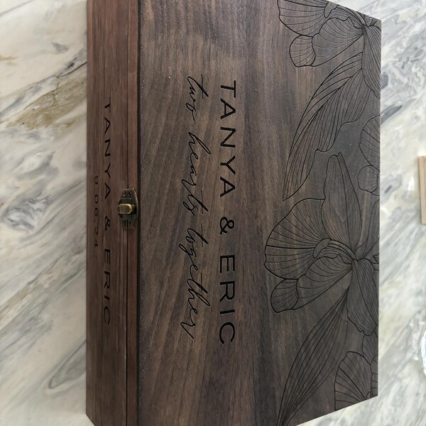 Wooden Walnut Oak Memory Keepsake Box Personalized Gift for Her, Girl ...