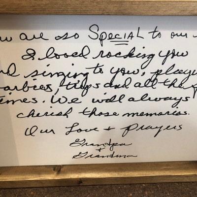 Handwritten Sign Custom Handwriting Handwritten Gift - Etsy