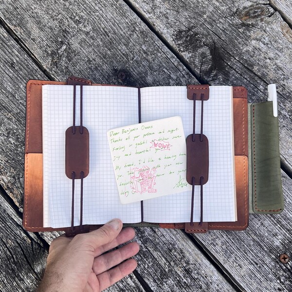 Big Back Pocket (for All Kinds Leather)apple Pig Traveler's Notebook - Etsy