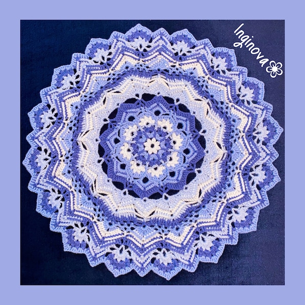 Mandala Crochet PATTERN, CHAKRA Mandala 40 Cm in Cotton THREAD - Etsy