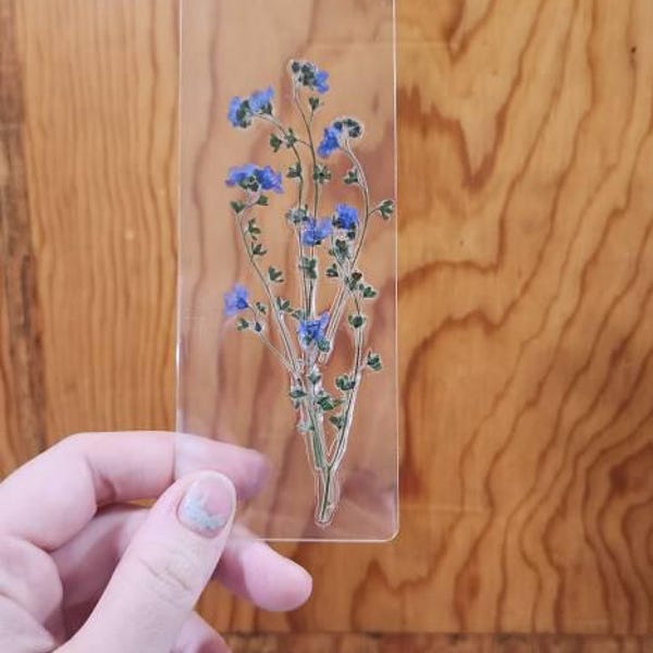Forget-me-not Bookmark | Real Dried Flowers | Gift for Reader ...