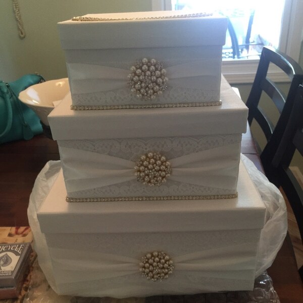 Wedding Card Box, Bling Card Box, Gold Card Box, Lace Card Box ...