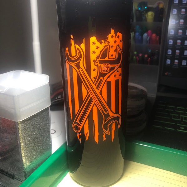 Mechanic Decal | Wrench Decal | Decal for Men | American Flag Decal ...