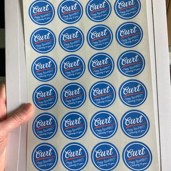 Retiremint Favor Stickers - 30 York Peppermint Patty Inspired Stickers ...