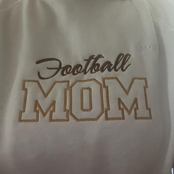 Football Mom Applique Machine Embroidery Design - 3 Sizes - Instant ...