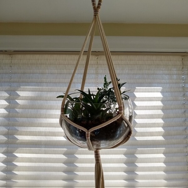 Macrame Plant Hanger-100% Cotton Rope From 24'' 60 Cm to 47'' 120 Cm ...