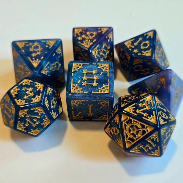 Guiding Stars Exclusive 7 Dice Set | Unique Constellation Star Chart ...