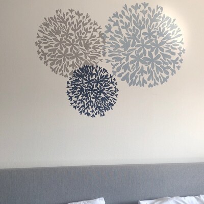 ALLIUM Flower Stencil, Floral Wall Stencils, Create Wallpaper With Our ...