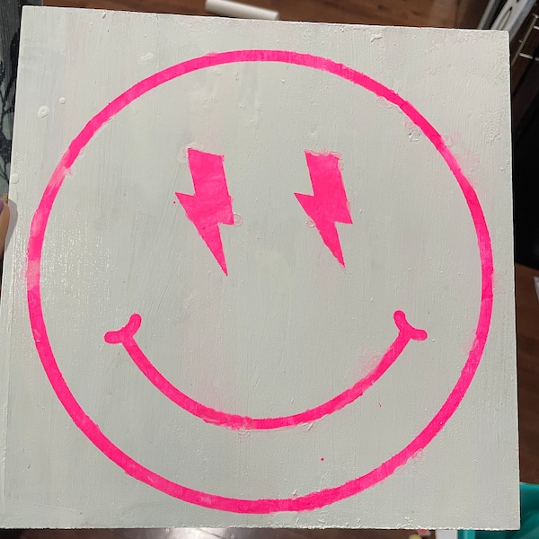 Smiley Face Lightning Bolt PNG, Svg, Quote Png, Positive Png, Aesthetic ...