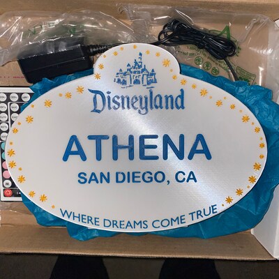 Custom Large 3D Printed Disney Cast Member Name Tag Decoration - Etsy