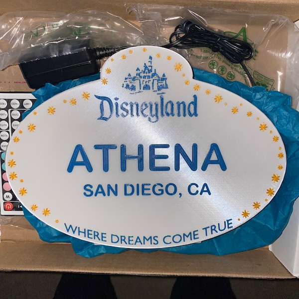Custom Large 3D Printed Disney Cast Member Name Tag Decoration - Etsy