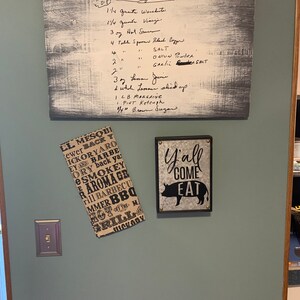 Larger Recipe Sign Custom Recipe Sign Handwritten Recipe | Etsy