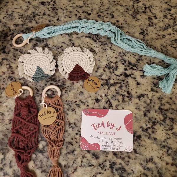Gold Macrame Paperclips Set of 3 Sunrise Semi-circle Bookmarks Planner ...
