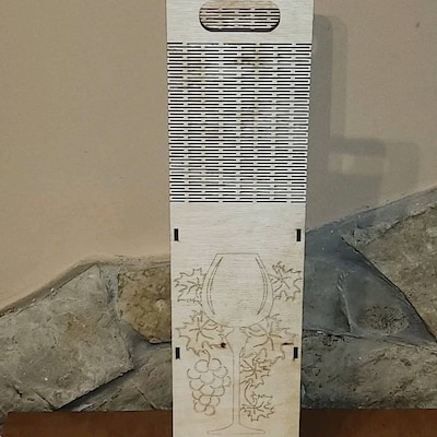 Wine Crate Box, Ceremony Wine Bottle Box Bundle, CNC Laser Cutting ...