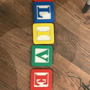 Toy Story Style Wooden Alphabet Blocks. Name Blocks. - Etsy