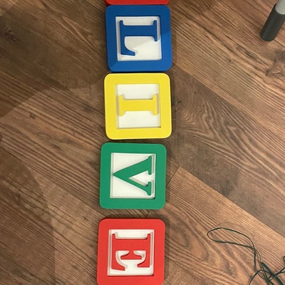 Toy Story Style Wooden Alphabet Blocks. Name Blocks. - Etsy