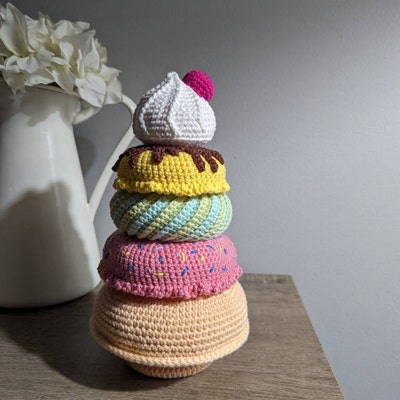 Ice Cream Stacking Toy Crochet Pattern - Etsy