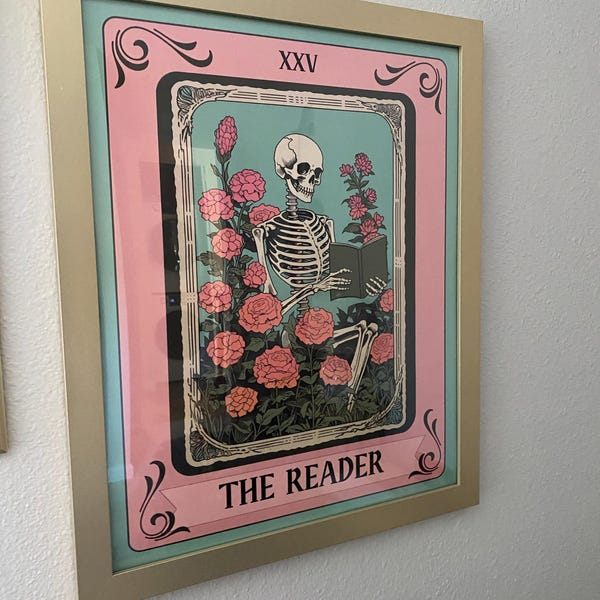 The Reader Tarot Print - Reader Tarot Card - Reading Nook Decor - Gift ...