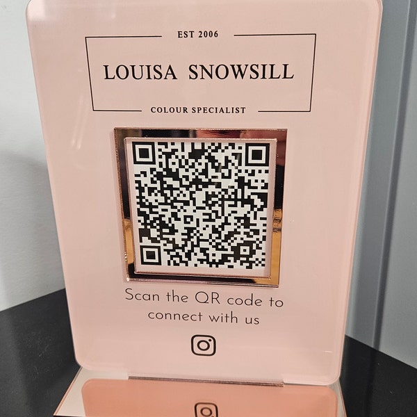 Business Review Link or Social Media QR Code | Salon Sign | Beauty Sign ...