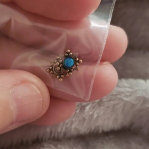 Ruby Flower NOSE RING // Gold Nose Ring Hoop Conch Piercing - Etsy