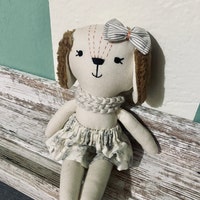 Handmade Bunny Doll, Handmade Stuffed Plush Rabbit Toy, Cloth Doll ...