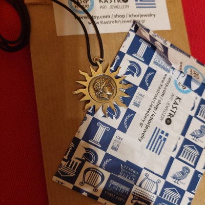 Aesthetic Ionic Column Pendant, Greek Mythology Jewelry Gift, Ancient ...