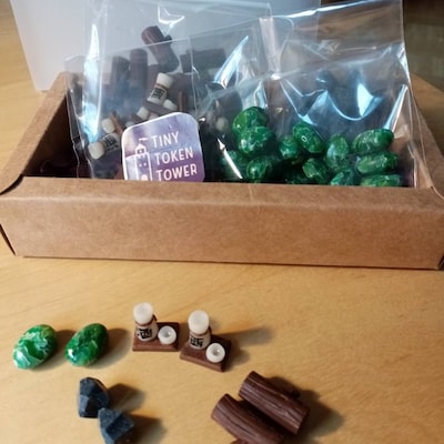 Resource Tokens WOOD, Logs, Board Game Components, Board Game Pieces ...