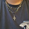 Cross Pendant Long Chain Necklace - Heavy Goth Gothic Cross Pendant on ...