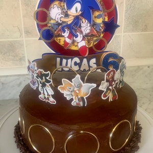 Mario and Sonic Cake Topper, Mario and Sonic Party, Mario & Sonic Cake ...