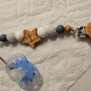 Personalized Pacifier Cilp/attachment Clip / Beech Wooden Clip ...