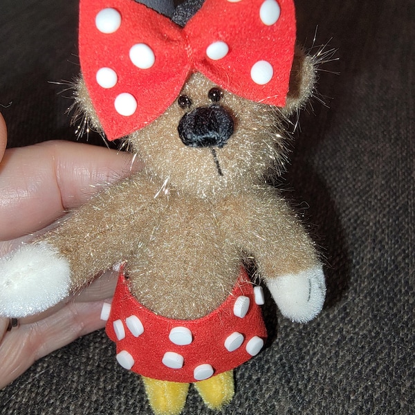 Miniature Bear Pattern to Sew Tiny Teddy Bear Sewing Pattern Mini Bear ...