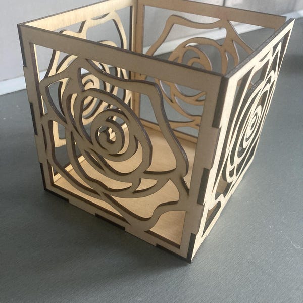 Laser Cut Wooden Book Box Svg File Glowforge Gift Book Box Svg Cricut ...