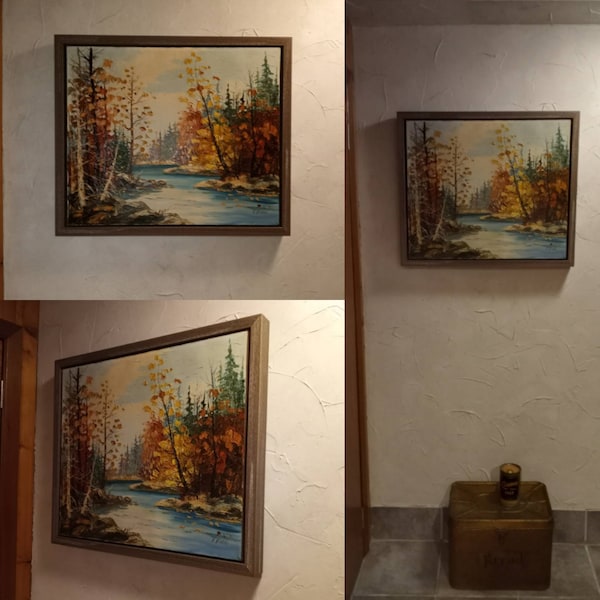 1-1/2" Deep Rustic Wooden Floating Frames for Canvas & Cradled Wood ...