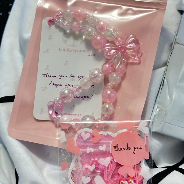 Pink Bow Tie Phone Charm Strap, Phone Lanyard, Phone Accessory, Gift ...