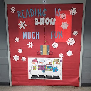 Reading is Snow Much Fun- Snowman Winter Theme Bulletin Board and Door ...