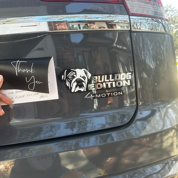 English Bulldog Car Badge, Bulldog Emblem - Etsy