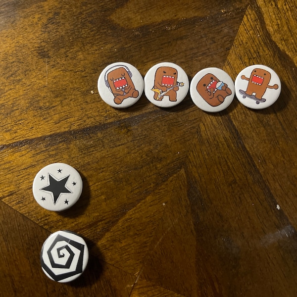 Domo Pins! | 4 Piece 1 Inch Button Pin Set | Comes With Freebies! - Etsy