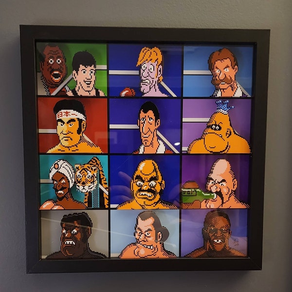 Mike Tyson's Punch Out 3D Art: Nintendo Video Game Shadow Box (12x12 ...