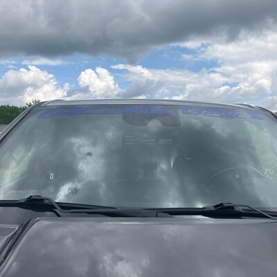 Custom Text Outline Y2 Windshield Graphic Decal Car Sticker Banner JDM ...