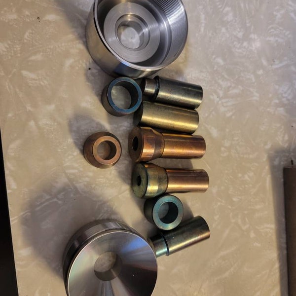 BIG Self Centering Coin Ring Punch Set, No Spacers Sizes 1/4", 3/8", 1/ ...