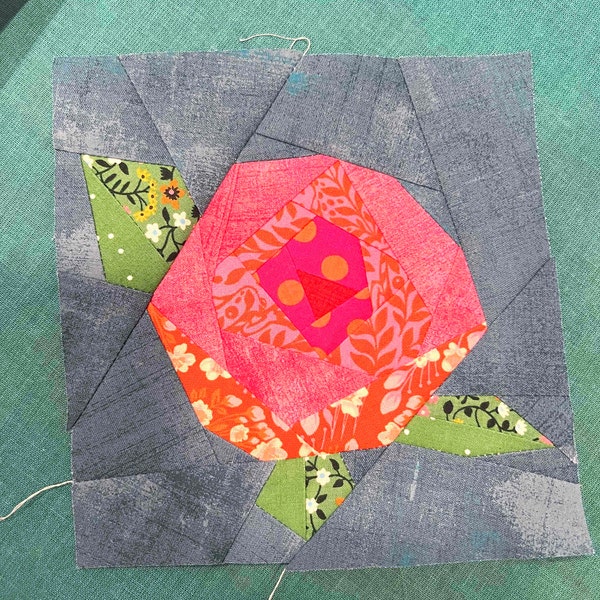 Rose Foundation Paper Piecing Pattern - Etsy