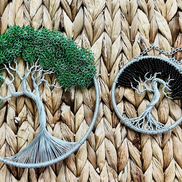 Handmade 8 Inch Wire Tree of Life | Pinks & Gold | Wire Sculpture ...