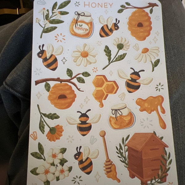 Sticker Sheet Honey Sticker | Bee Sticker | Spring Sticker Sheet ...