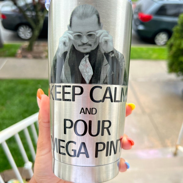 Stein Mug Johnny Depp A Mega Pint Phrase Justice for Johnny Depp - Etsy