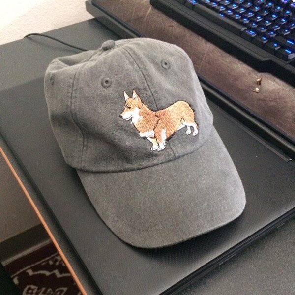Corgi Embroidered Hat, Baseball Cap, Dog Lover Gift, Pet Mom Cap, Dad ...