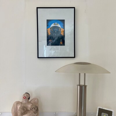 Black Raven & Golden Moon Phases Art Print Flying Raven - Etsy