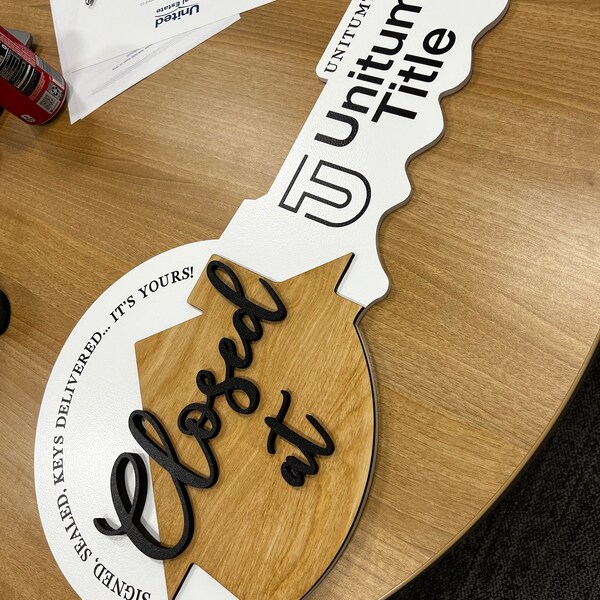 Closed at Key Sign, Logo Realtor Closing Custom, Sold Real Estate Key ...