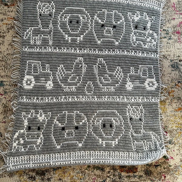 Farmfriends Overlay Mosaic Crochet Pattern - Etsy