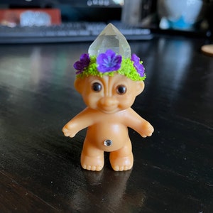 Vintage Troll Doll, Crystal Troll Doll, Garden Troll Doll, Good Luck ...